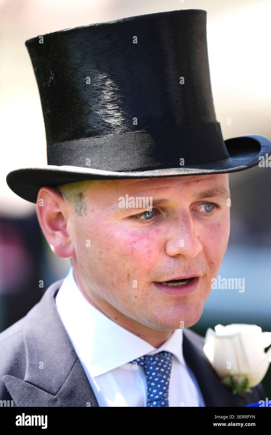 Trainer George Boughey on day four of Royal Ascot at Ascot Racecourse ...