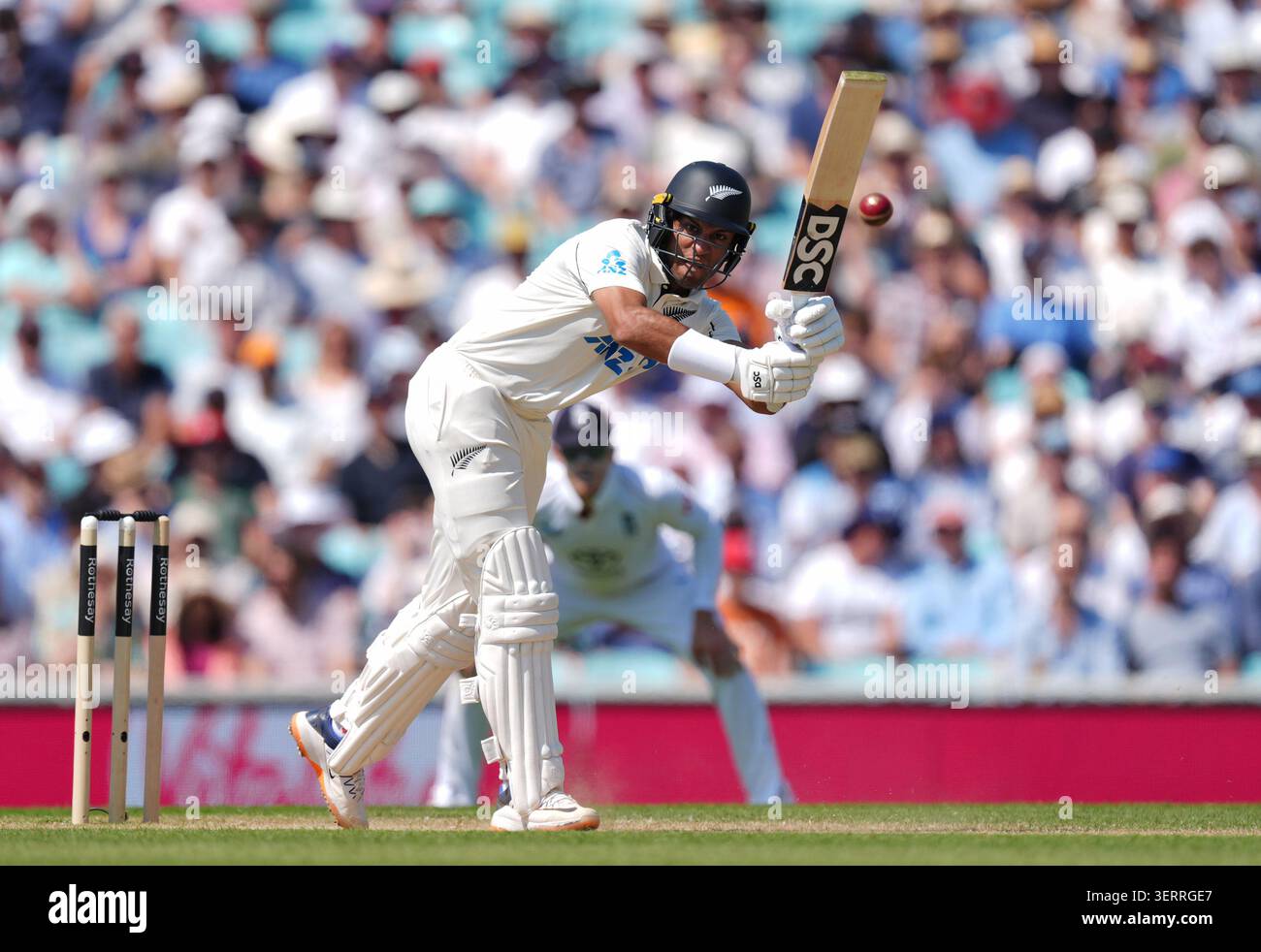 New Zealand's Rachin Ravindra on day three of the Second Rothesay Test ...