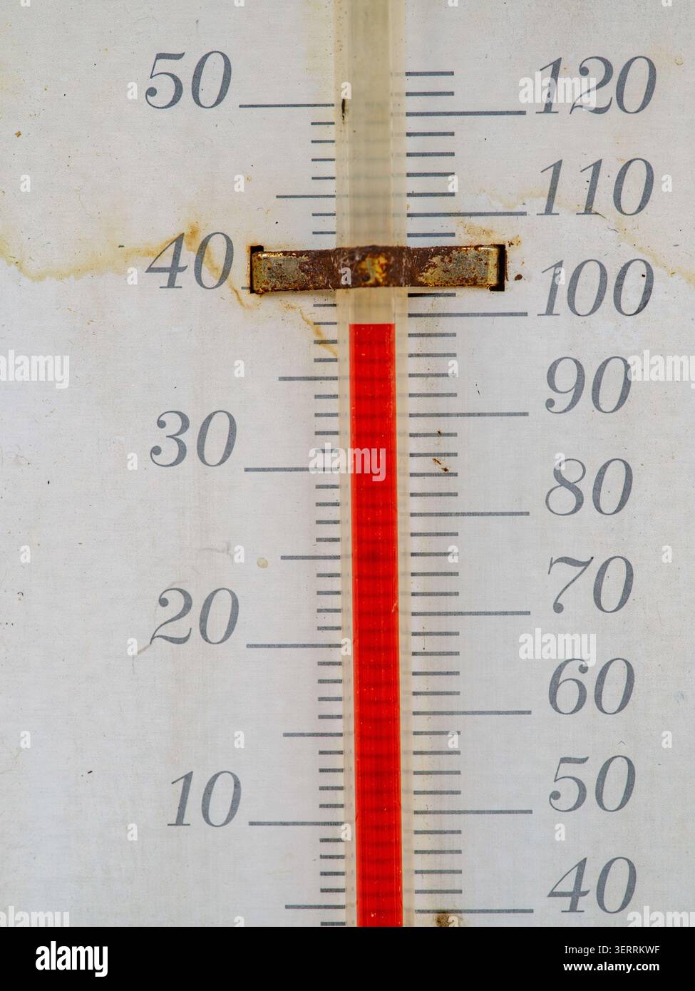 Abnormally high temperature. Normandy. Thermometer. Franqueville ...
