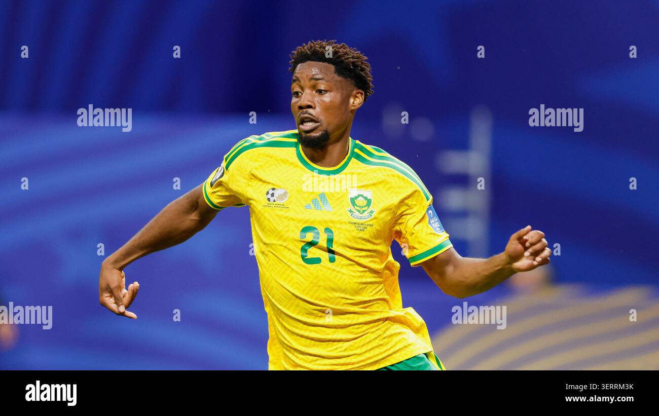 South Africa's Ime Okon during the World Cup Group A soccer match ...