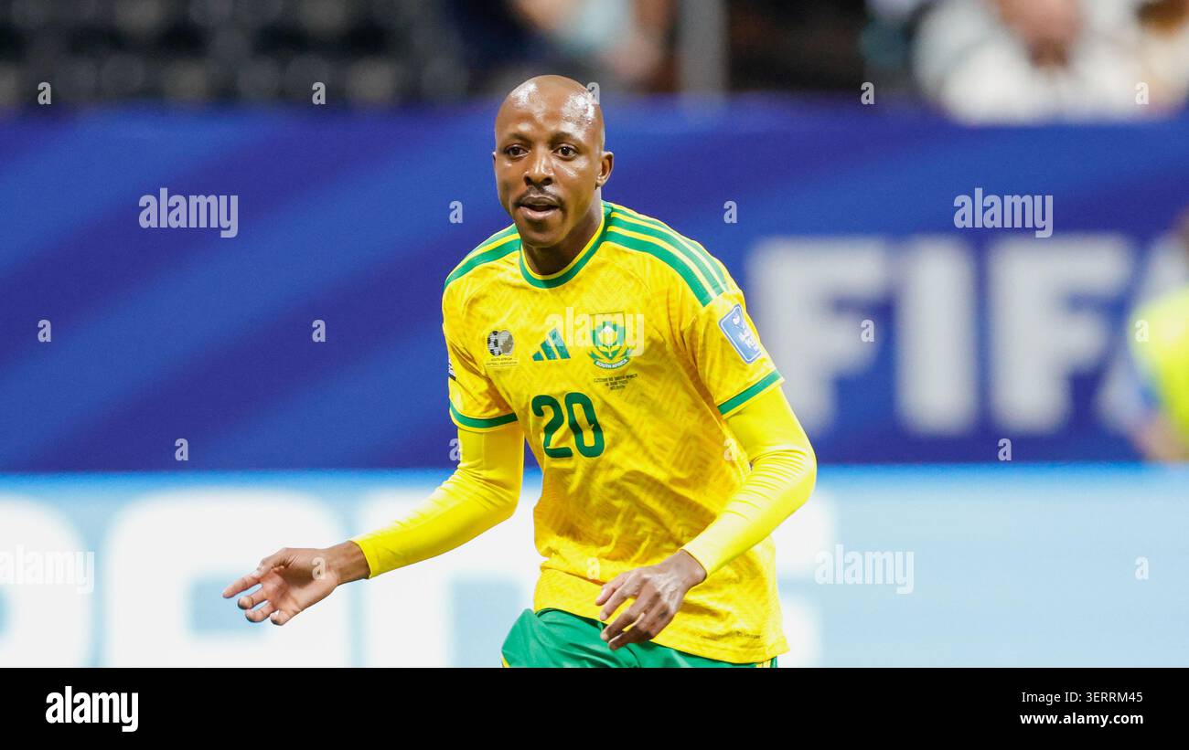 South Africa's Khuliso Mudau during the World Cup Group A soccer match ...