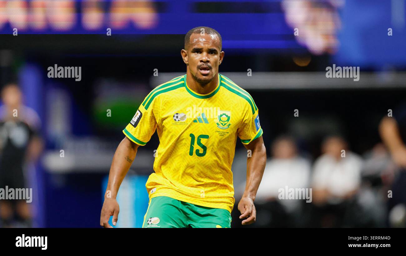South Africa's Iqraam Rayners during the World Cup Group A soccer match ...