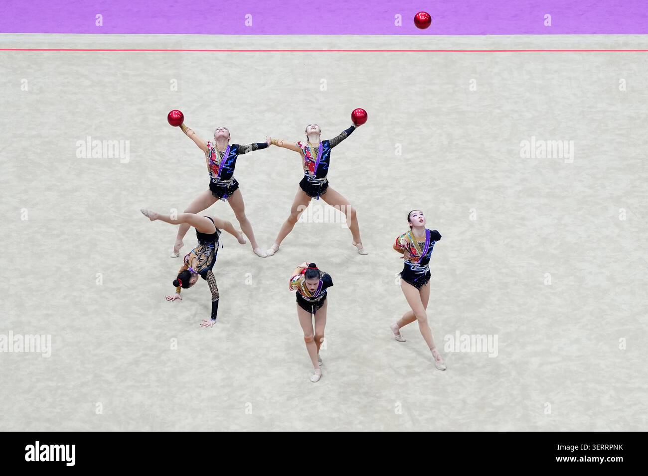 Beijing, China.19th June, 2026. Team of Japan competes in Group 5 Balls ...