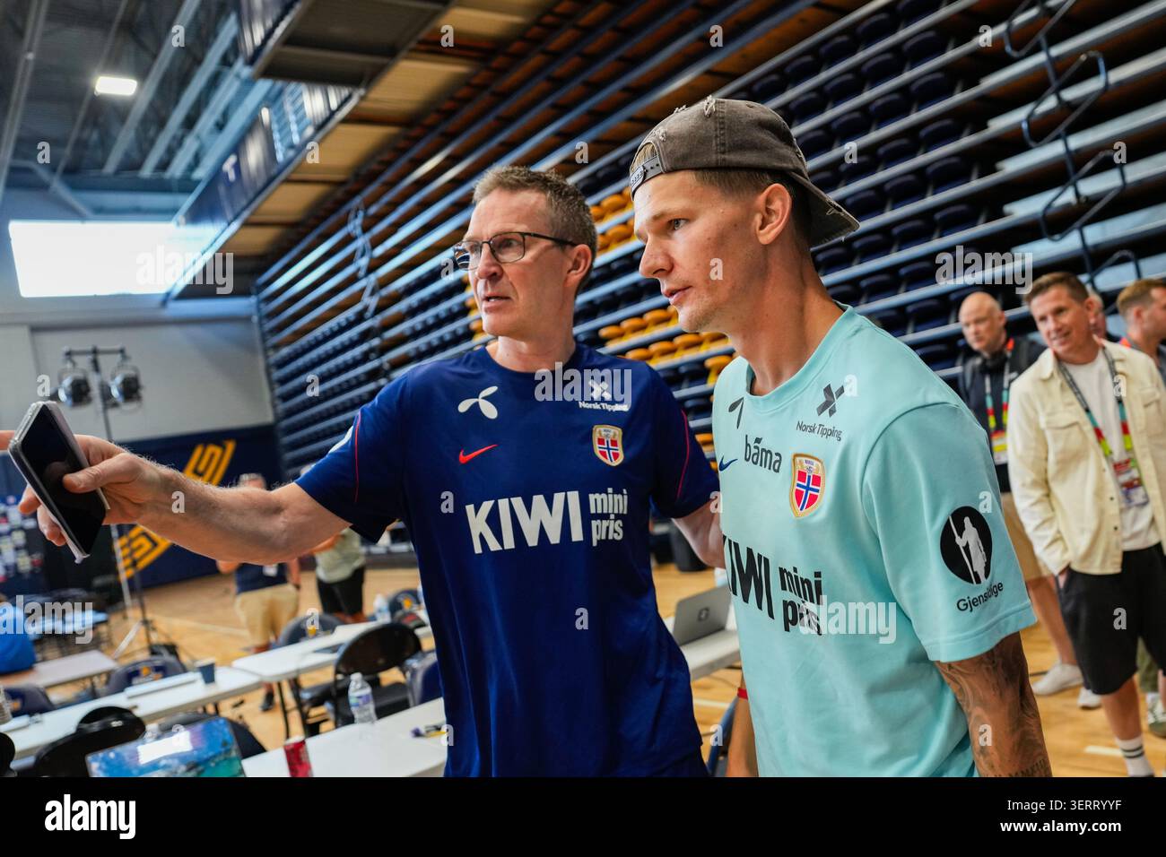 Greensboro, USA 20260619. Norway's David Møller Wolfe during a press ...