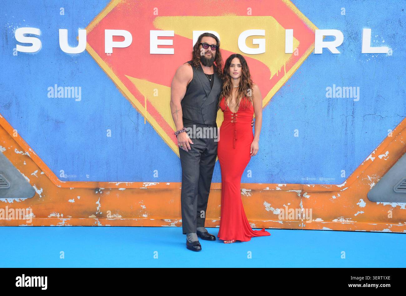 Jason Momoa and Adria Arjona at the "Supergirl" UK Sneak Peek Fan Event ...