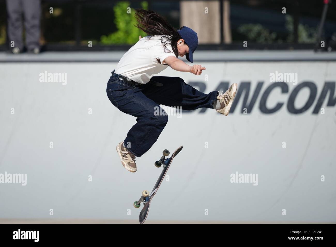 Ria Tanno of Japan competes during the women quarterfinals at the ...
