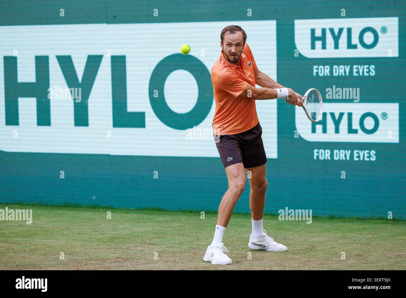 Russia's Daniil Medvedev in action against Germany's Daniel Altmaier ...