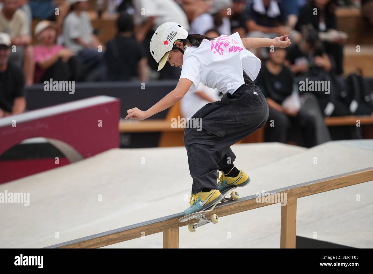 Mei Ozeki of Japan competes during the women quarterfinals at the ...