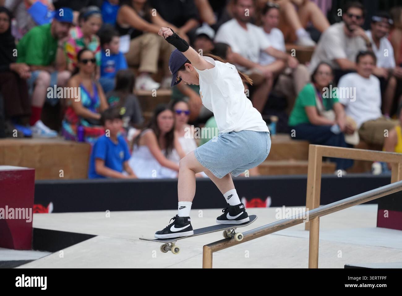 Yumeka Oda of Japan competes during the women quarterfinals at the ...
