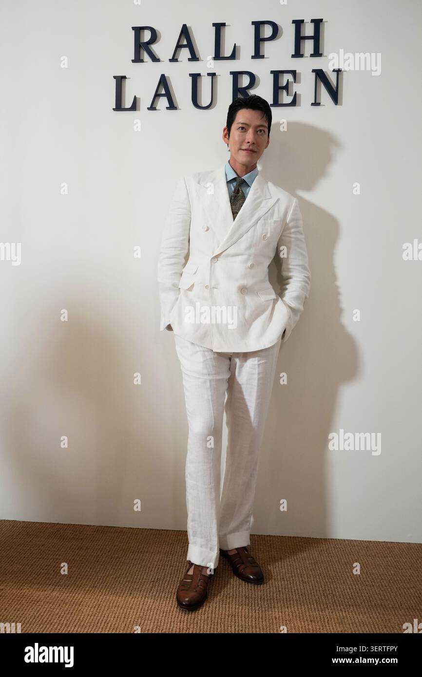 Kim Woo-bin arrives for the Ralph Lauren Spring/Summer 2027 men's ...