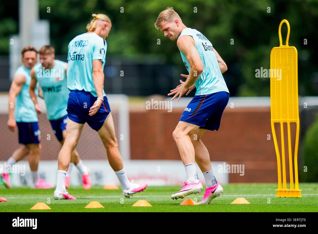 Greensboro , USA 20260619. Norway's Alexander Sørloth during a training ...