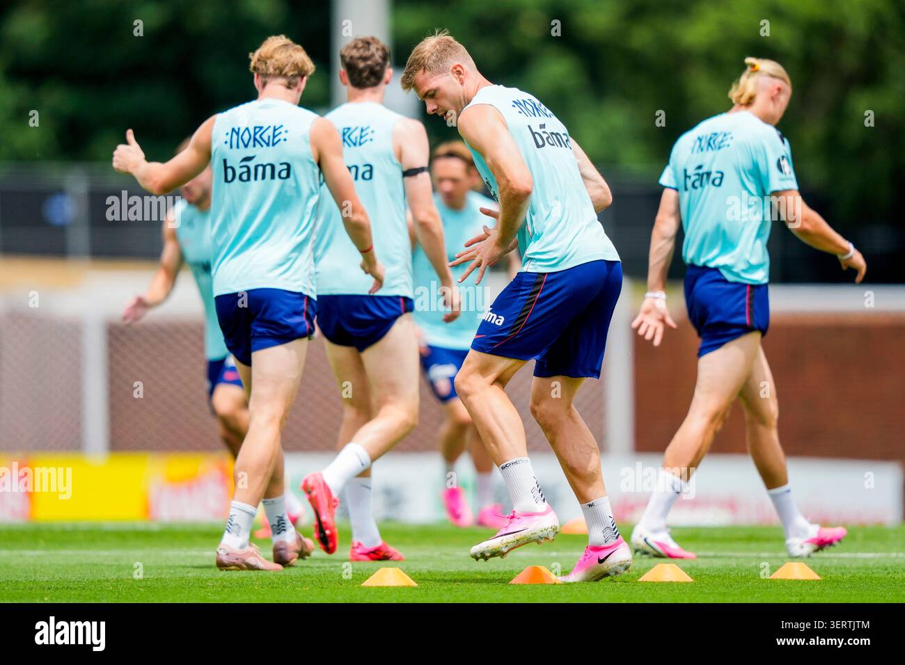 Greensboro , USA 20260619. Norway's Alexander Sørloth during a training ...