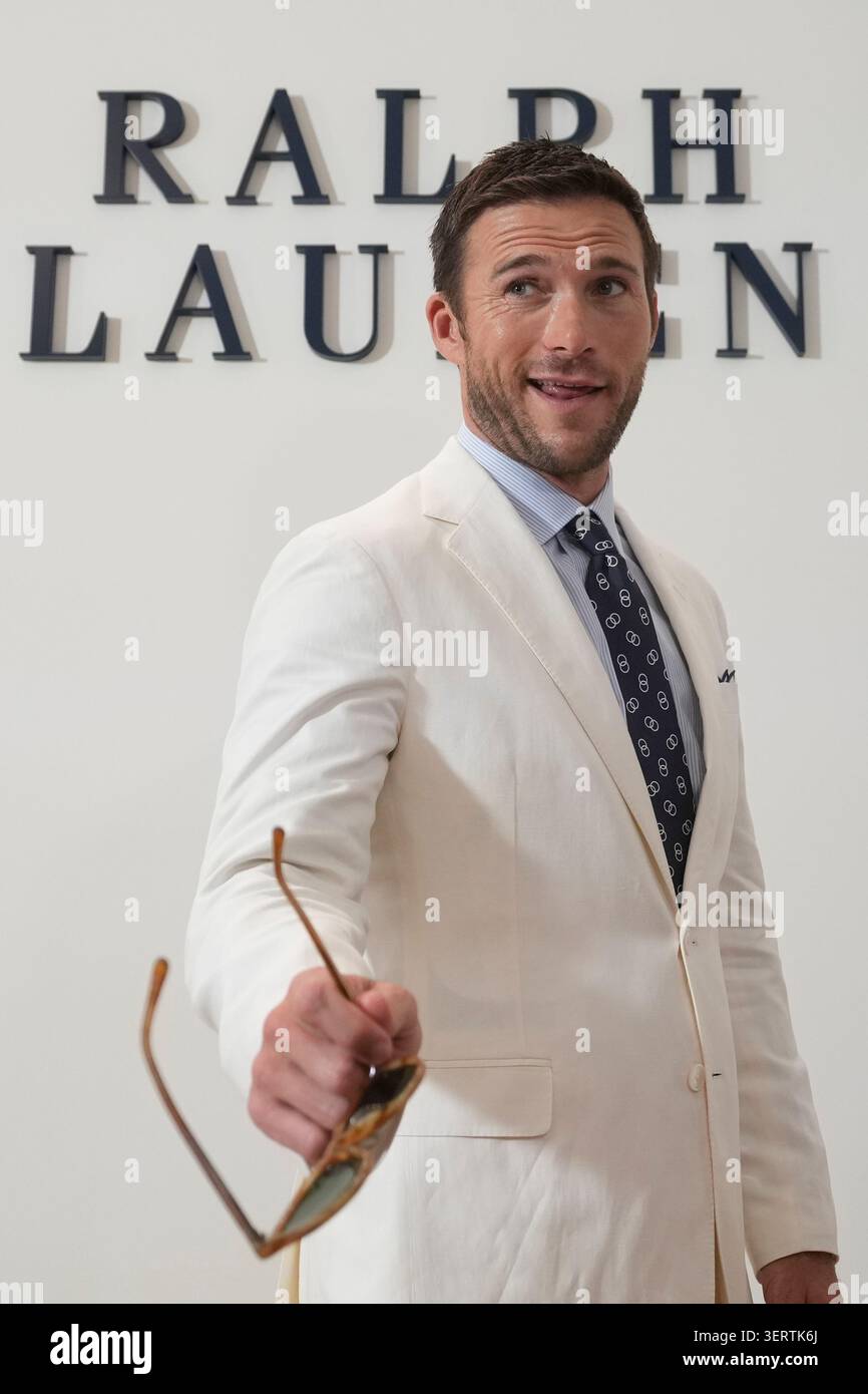 Scott Eastwood arrives for the Ralph Lauren Spring/Summer 2027 men's ...