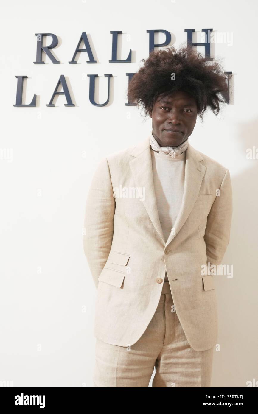 Benjamin Clementine arrives for the Ralph Lauren Spring/Summer 2027 men ...