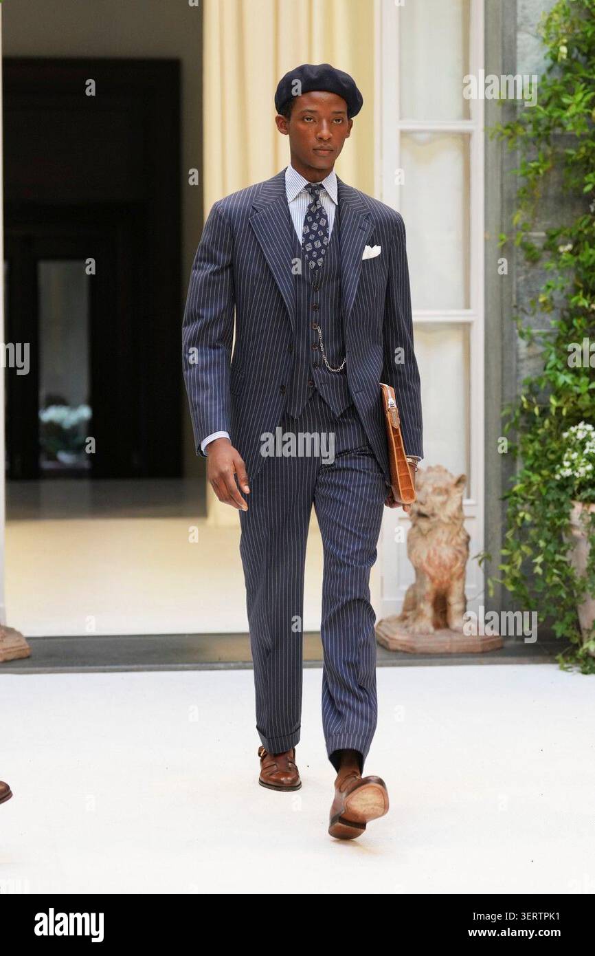 A model wears a creation as part of the Ralph Lauren Spring/Summer 2027 ...