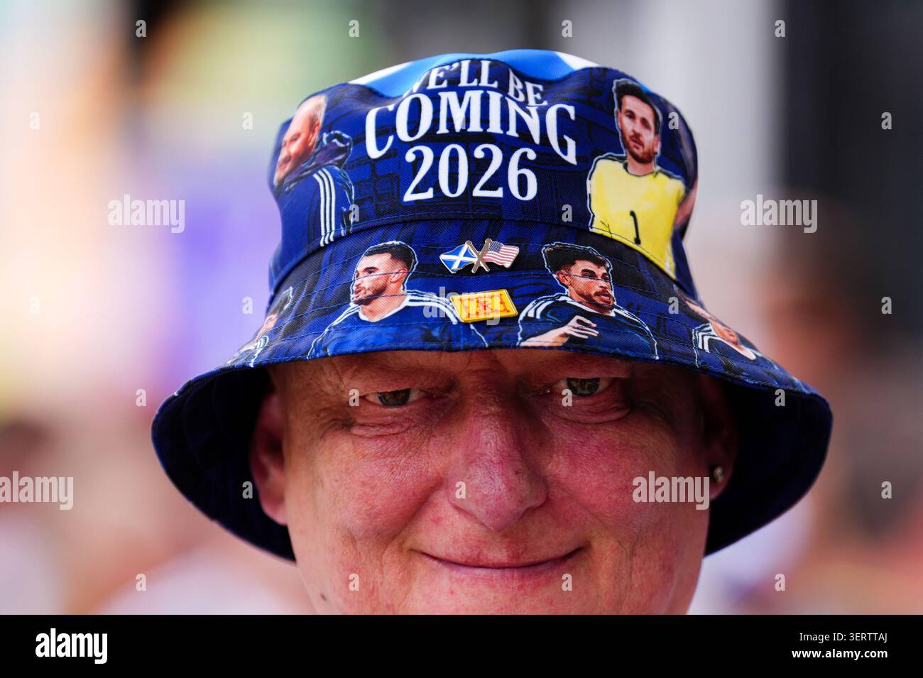 A Scotland fan ahead of the FIFA World Cup Group C match at the Boston ...