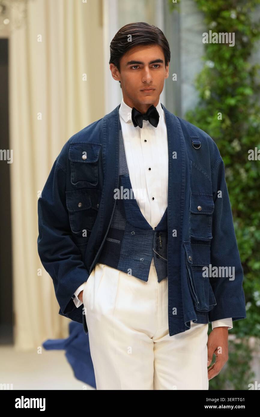 A model wears a creation as part of the Ralph Lauren Spring/Summer 2027 ...