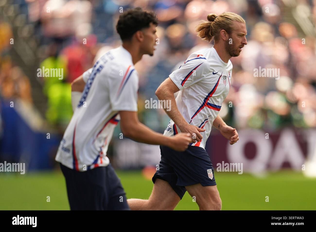 United States' Tim Ream warms up before the World Cup Group D soccer ...