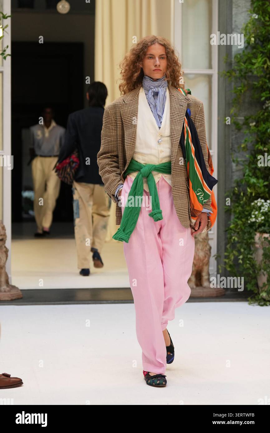 A model wears a creation as part of the Ralph Lauren Spring/Summer 2027 ...