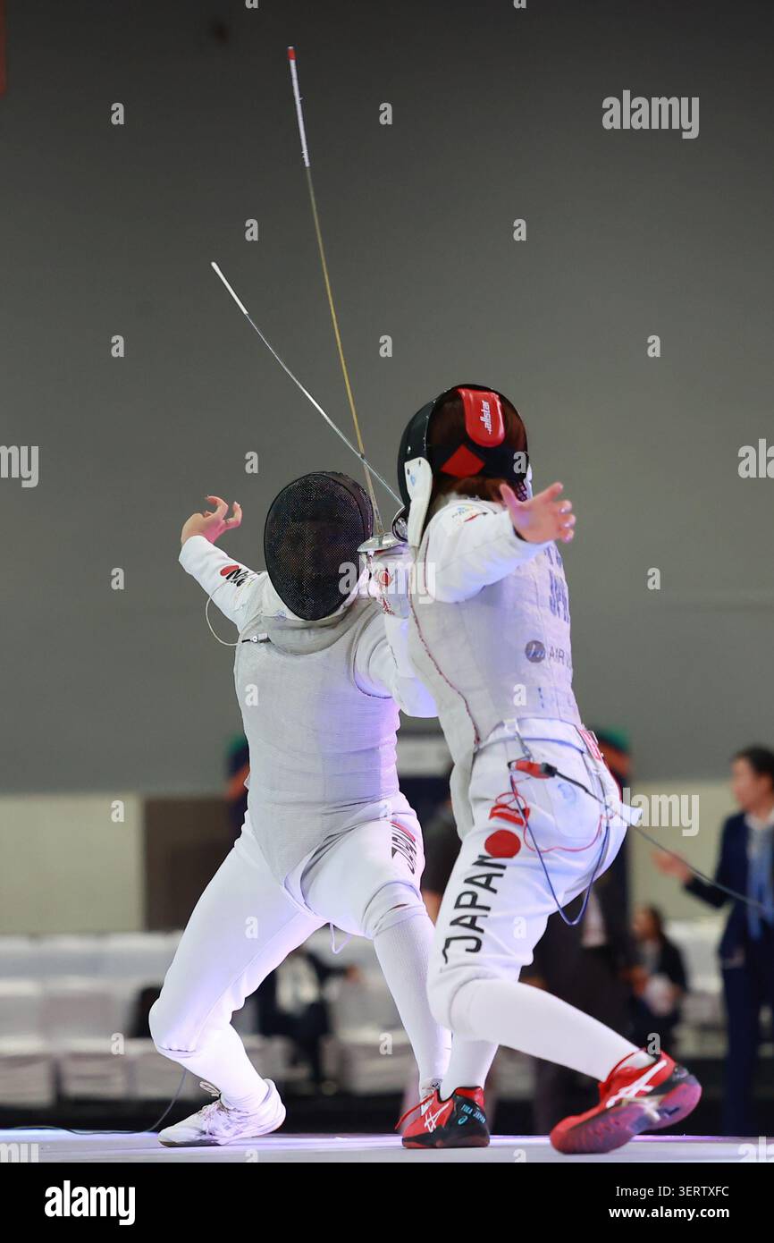 Komaki Kikuchi (Japan) vs. Yuka Ueno (Japan) during Semi-Finals of ...