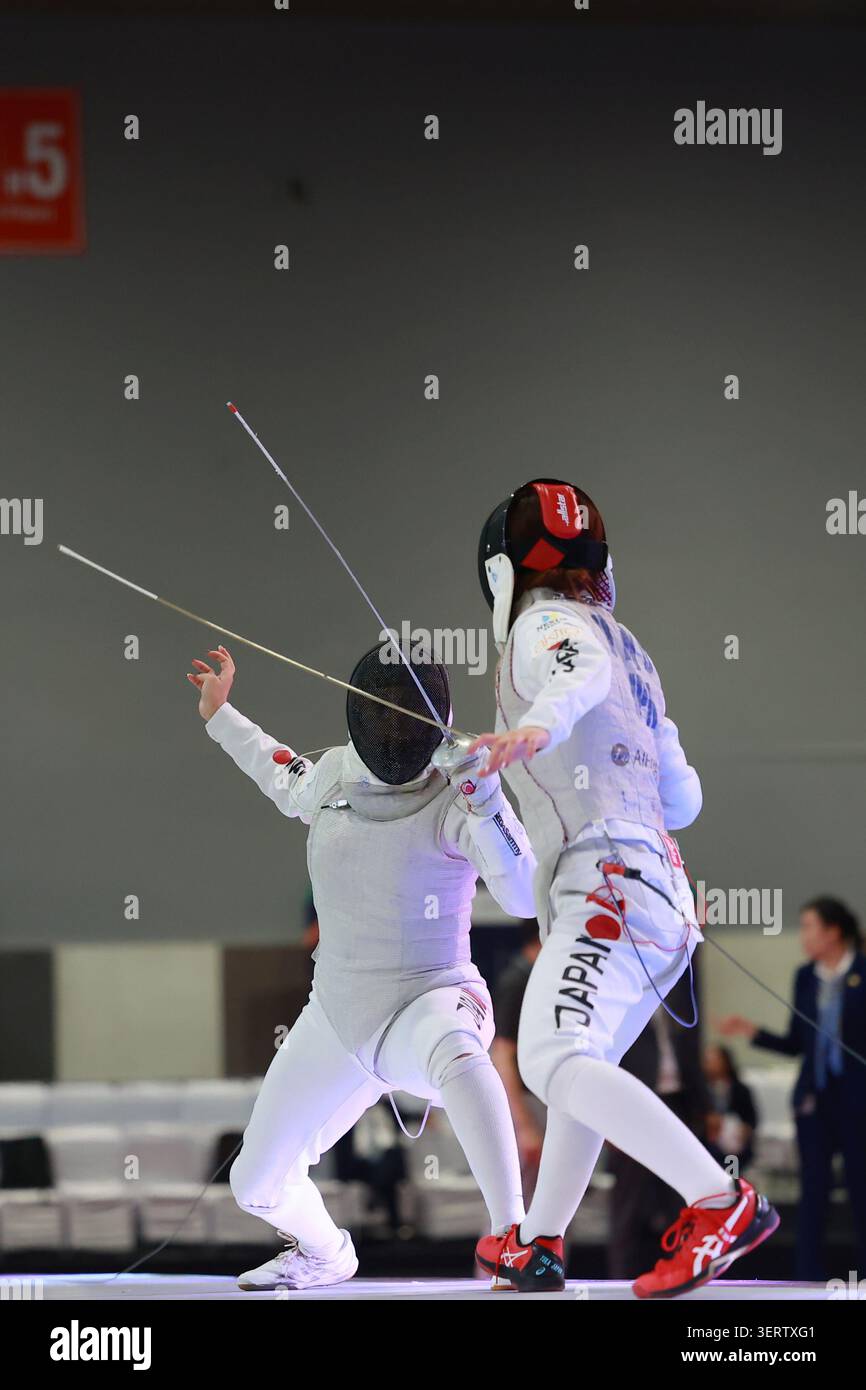 Komaki Kikuchi (Japan) vs. Yuka Ueno (Japan) during Semi-Finals of ...