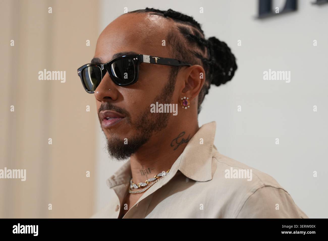 Lewis Hamilton arrives for the Ralph Lauren Spring/Summer 2027 men's ...