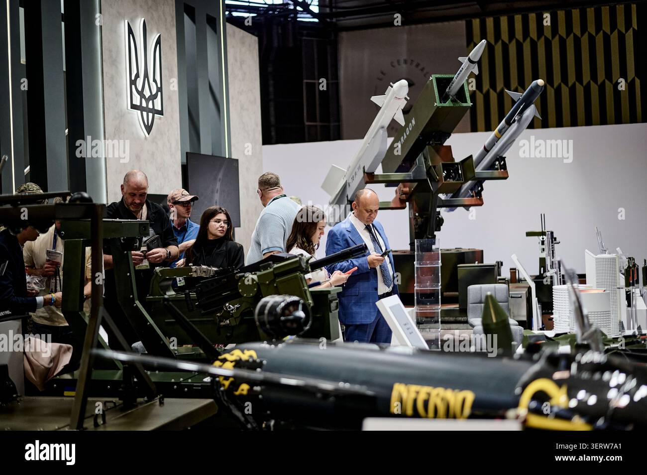 Booth of Ukraine Defense Industry, at Eurosatory International Defence ...