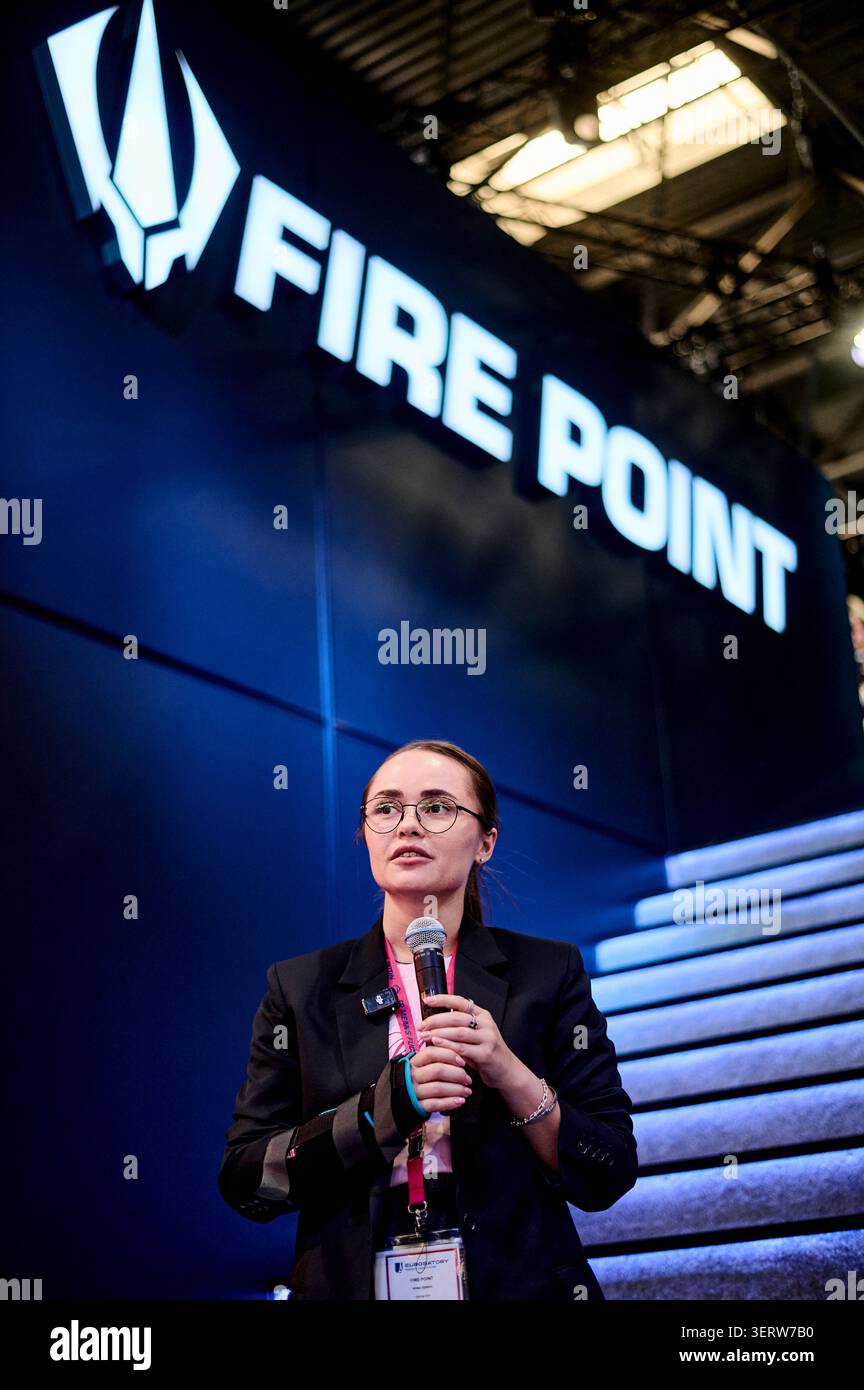 Iryna Terekh, CEO of Ukrainian defense technology company Fire Point ...