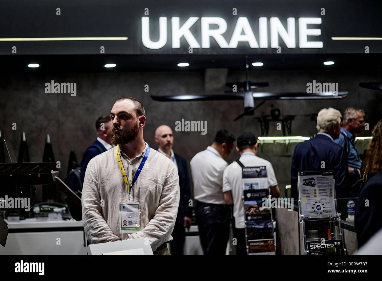 Booth of Ukraine Defense Industry, at Eurosatory International Defence ...