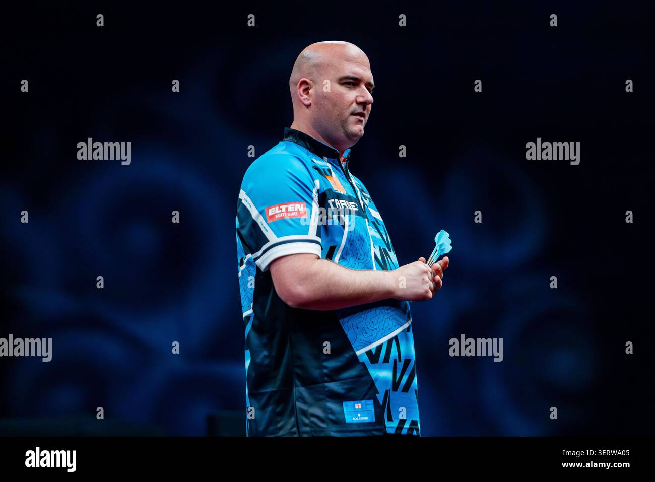 Bratislava, Slovakia, 19. June 2026. Pictured dart player from England ...