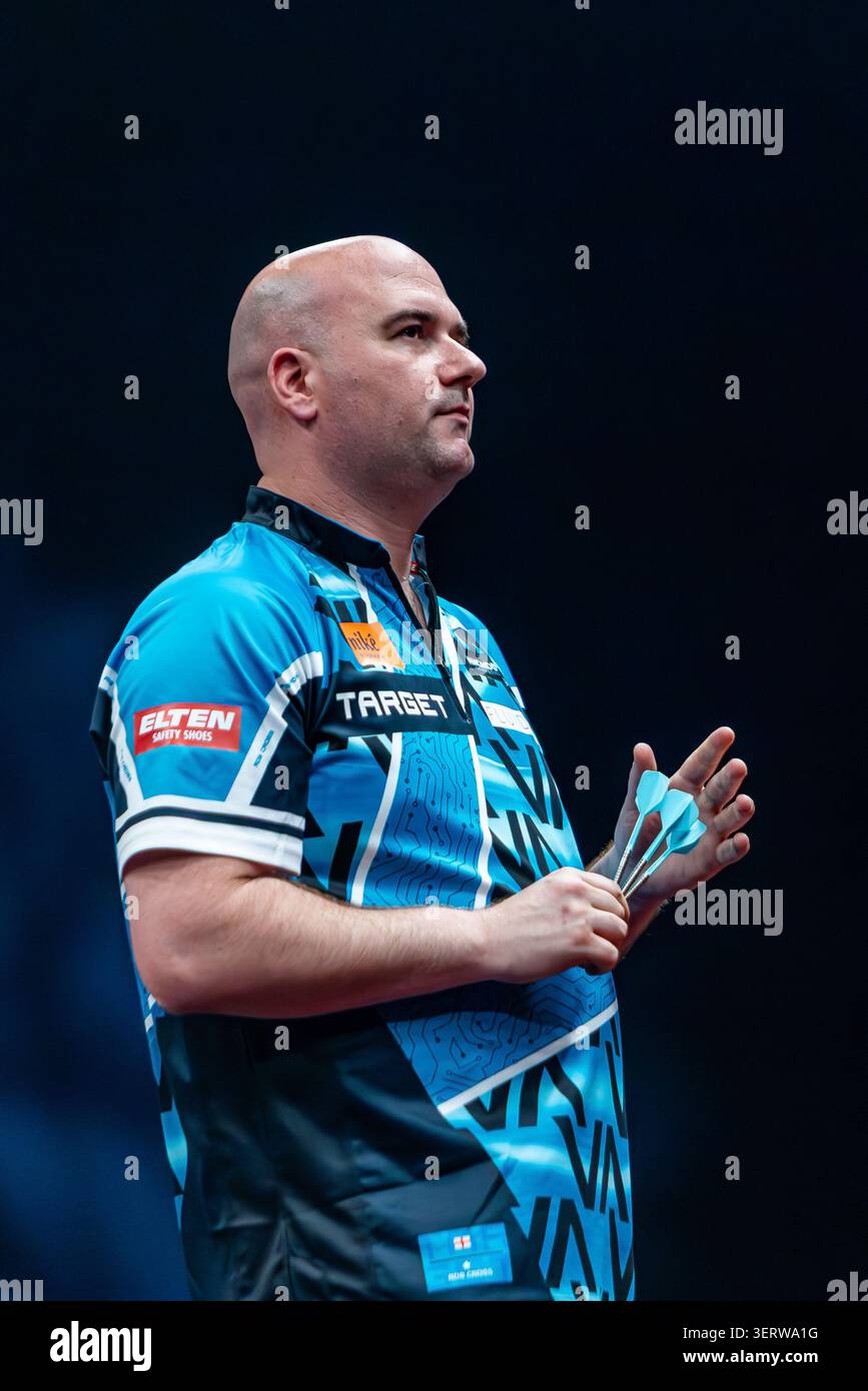 Bratislava, Slovakia, 19. June 2026. Pictured dart player from England ...