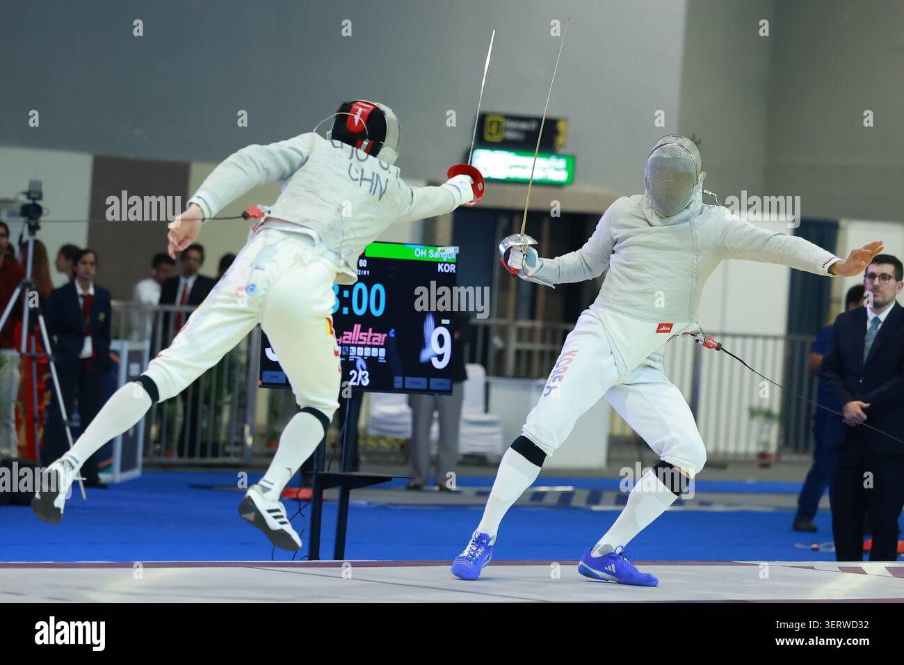 Luo Shaotong of China vs. Oh Sanguk of South Korea (Winner) during ...