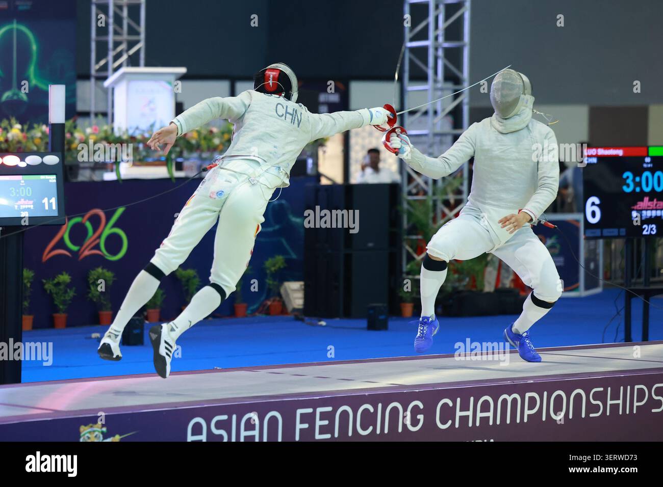 Luo Shaotong of China vs. Oh Sanguk of South Korea (Winner) during ...