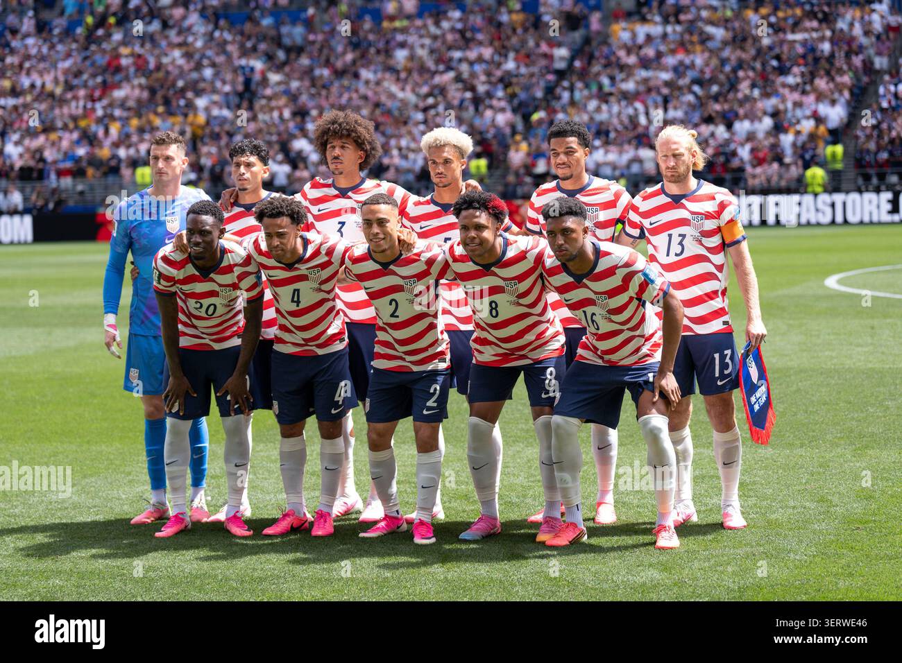 Seattle, Washington, June 19, 2026: USA's starting eleven lineup. FIFA ...