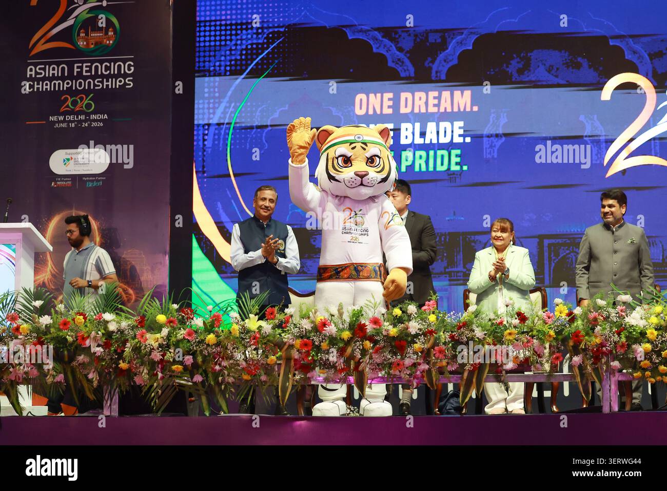 Official mascot, Lakshya during Opening Ceremony of Asian Senior ...
