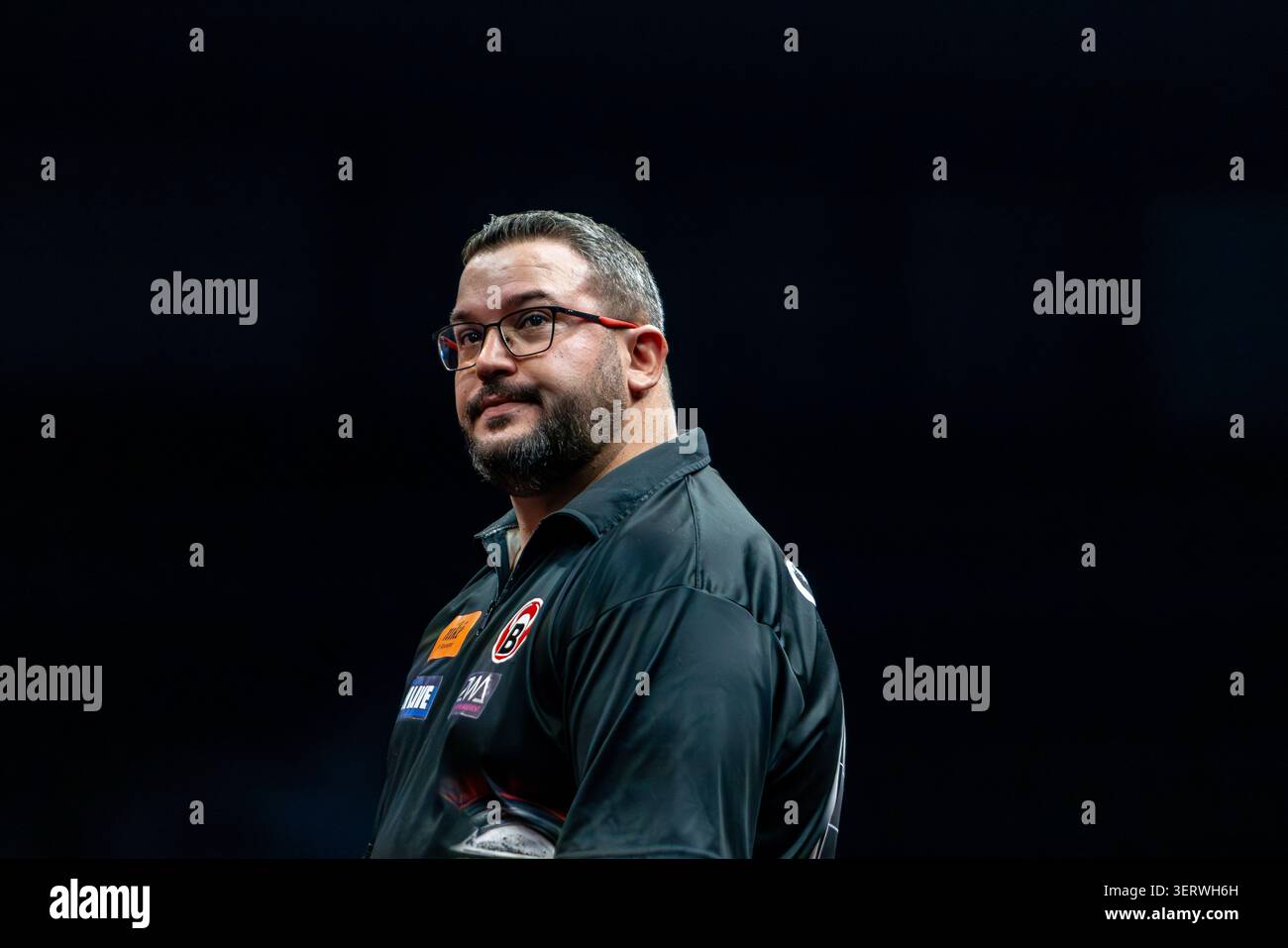 Bratislava, Slovakia, 19. June 2026. Pictured dart player from Spain ...