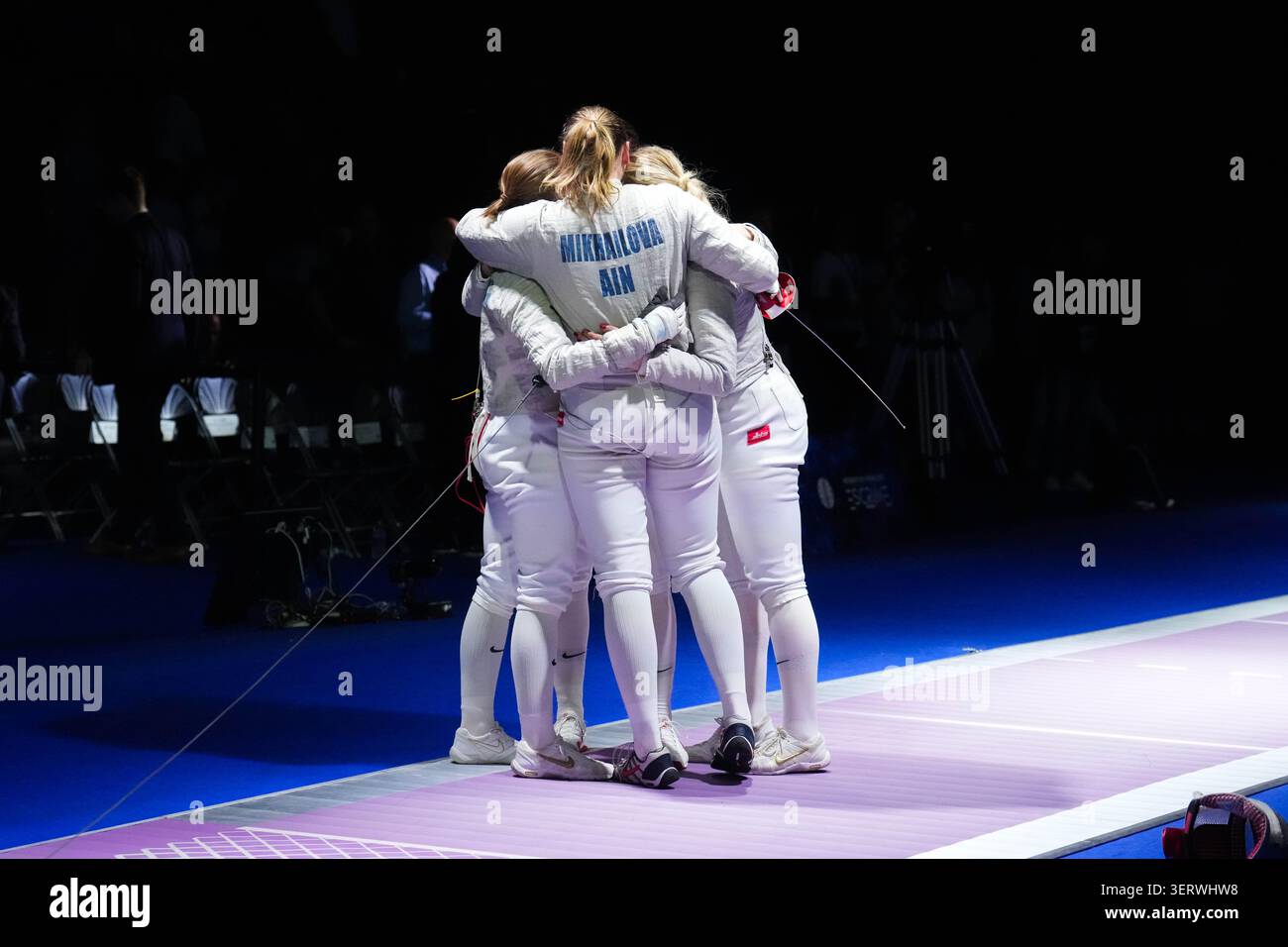 Team of AIN celebrates during 2026 European Fencing Championships - Day ...
