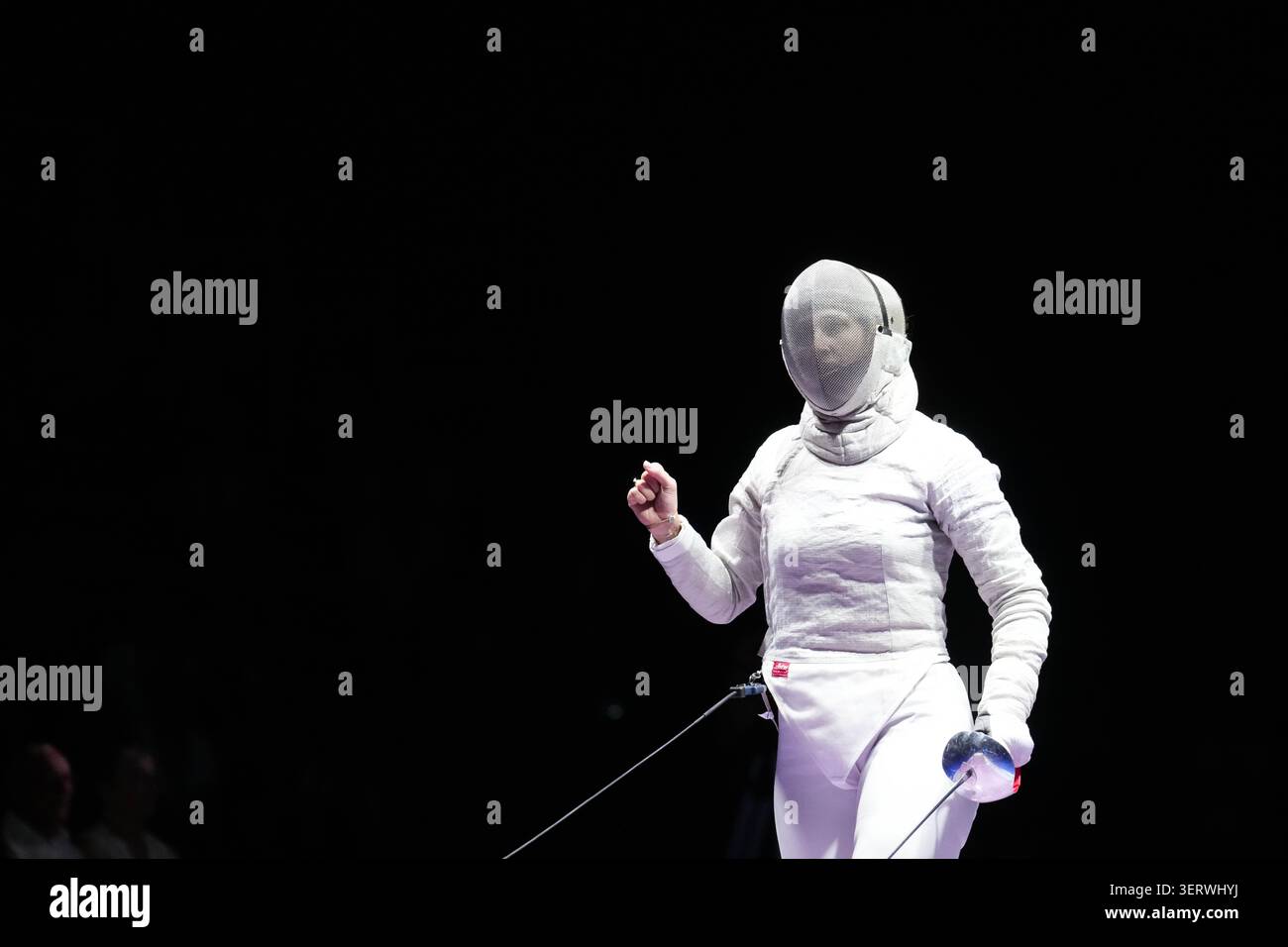Yana EGORIAN of AIN celebrates during 2026 European Fencing ...