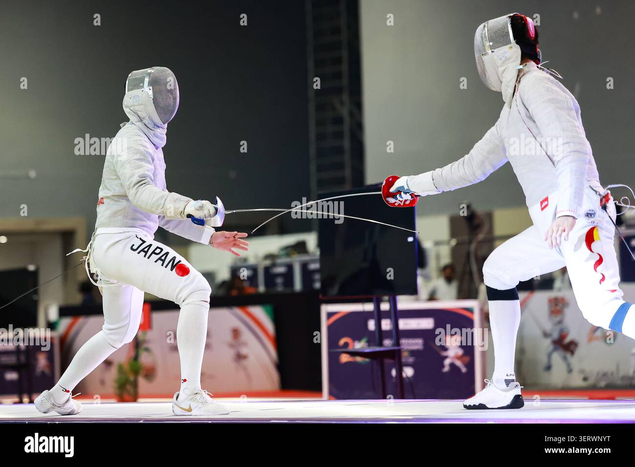 Tsumori Shido (Japan) vs. Luo Shaotong (China) during Semi-Finals of ...
