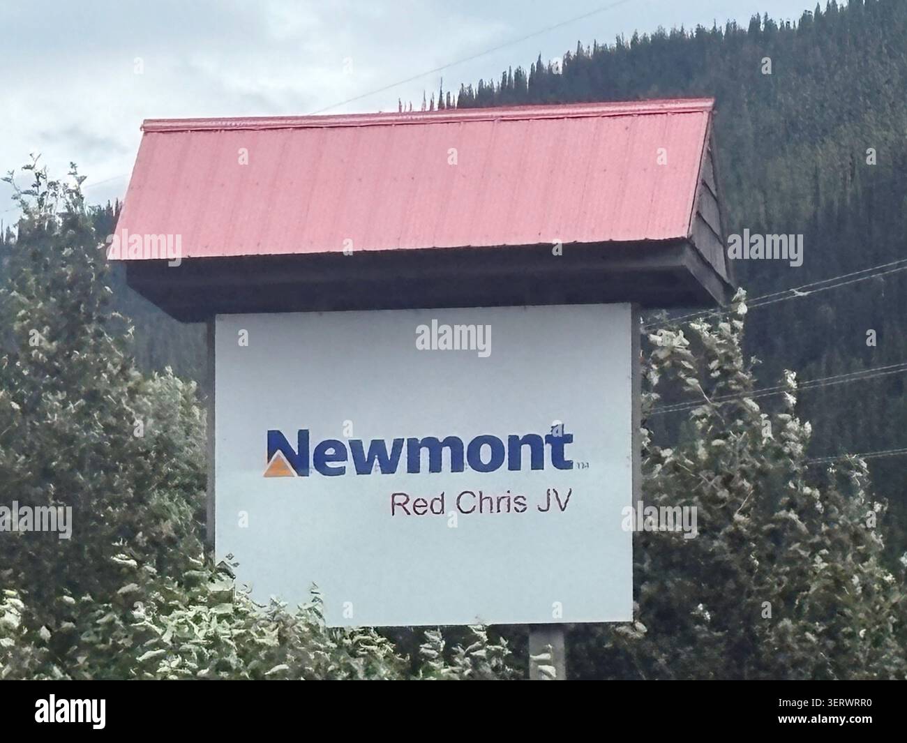 A sign at the entrance to the Red Chris mine near Iskut, B.C., is shown ...