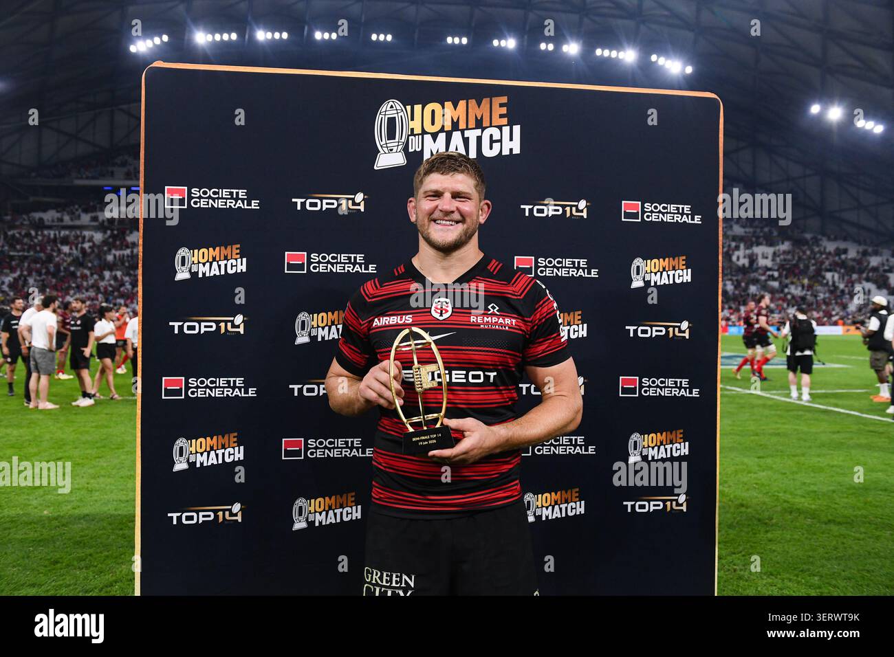 Jack WILLIS of Stade Toulousain with Trophy during the Top 14 2025/2026 ...