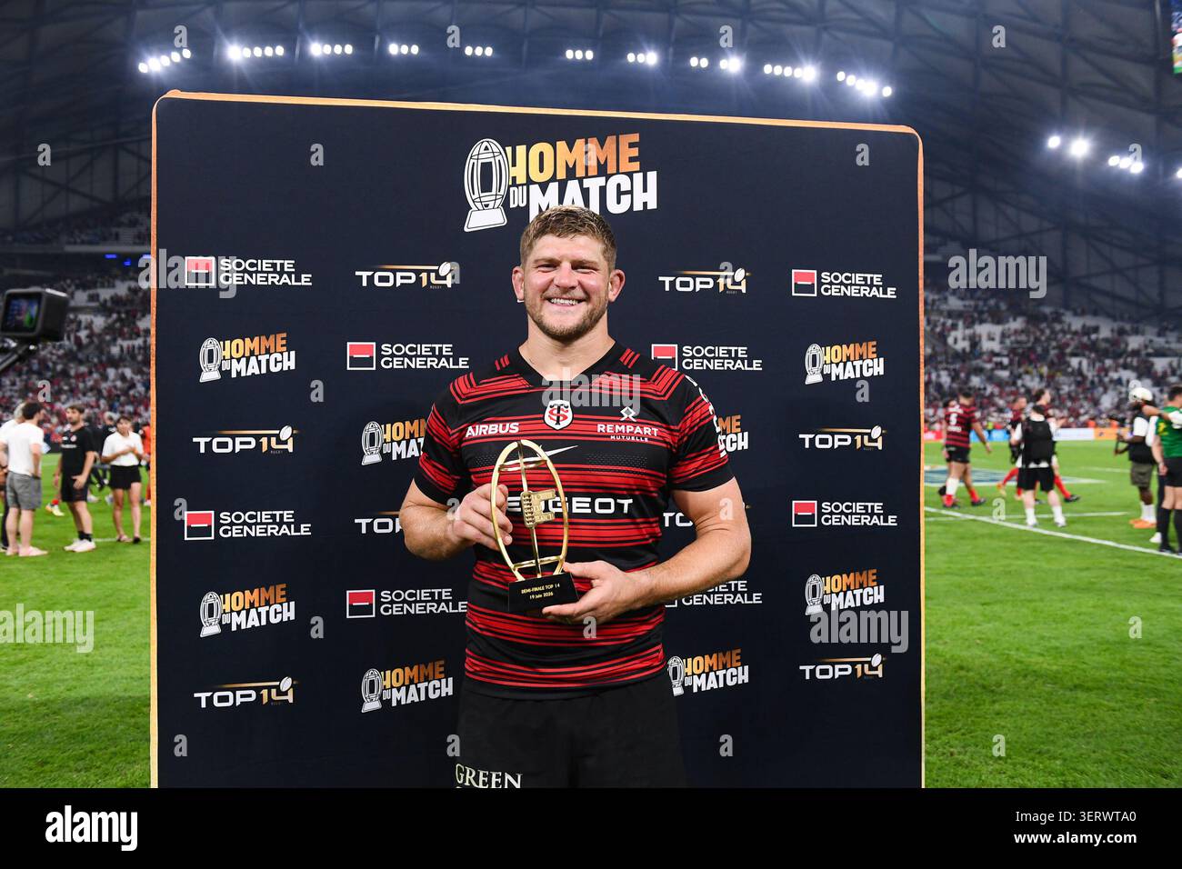 Jack WILLIS of Stade Toulousain with Trophy during the Top 14 2025/2026 ...