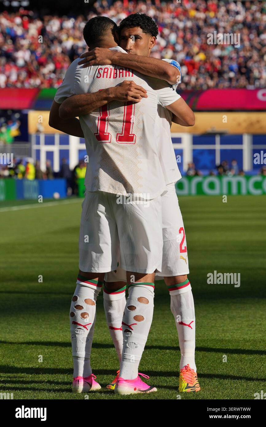 IPA85866087 - Ismael Saibari of Morocco celebrates after scoring a goal ...