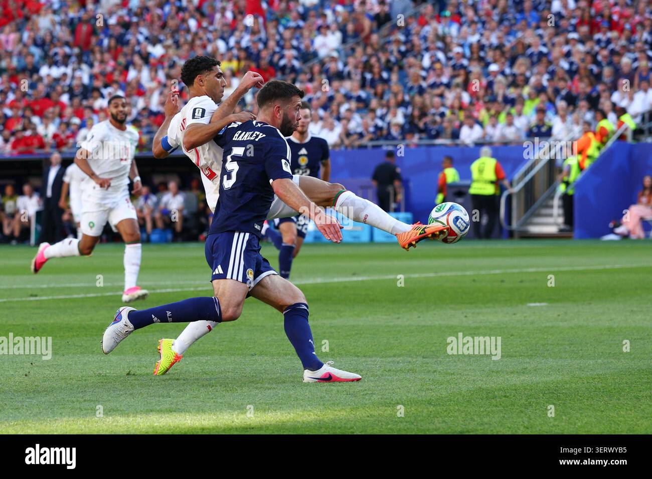 BOSTON, USA - 19th June 2026: Achraf Hakimi of Morocco shoots under ...