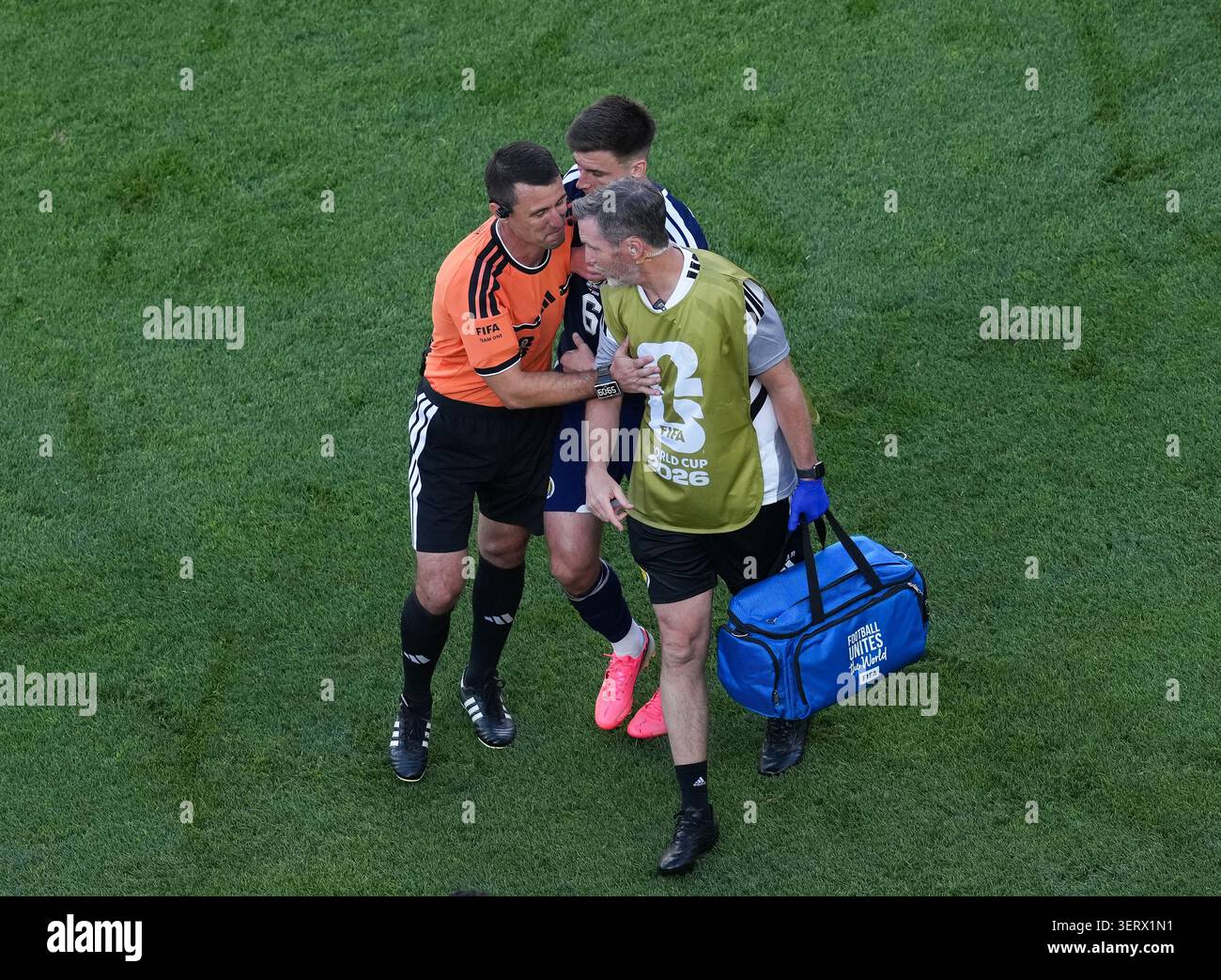 Scotland's Kieran Tierney walks off injured during the FIFA World Cup ...