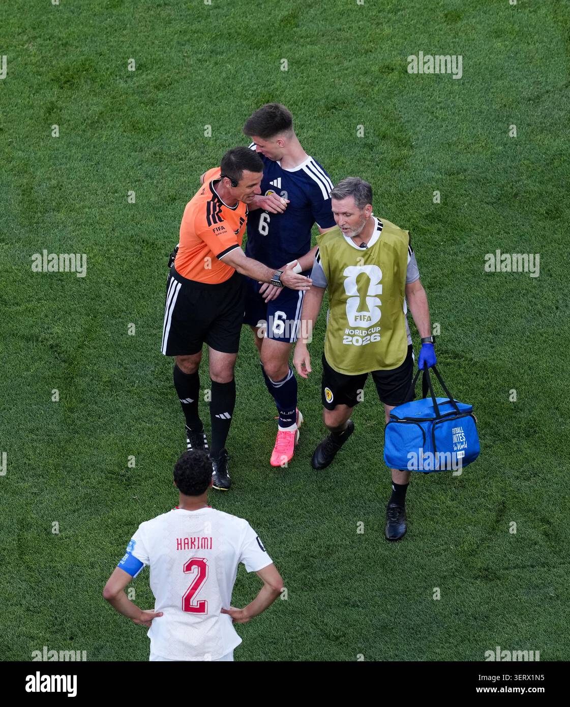 Scotland's Kieran Tierney walks off injured during the FIFA World Cup ...
