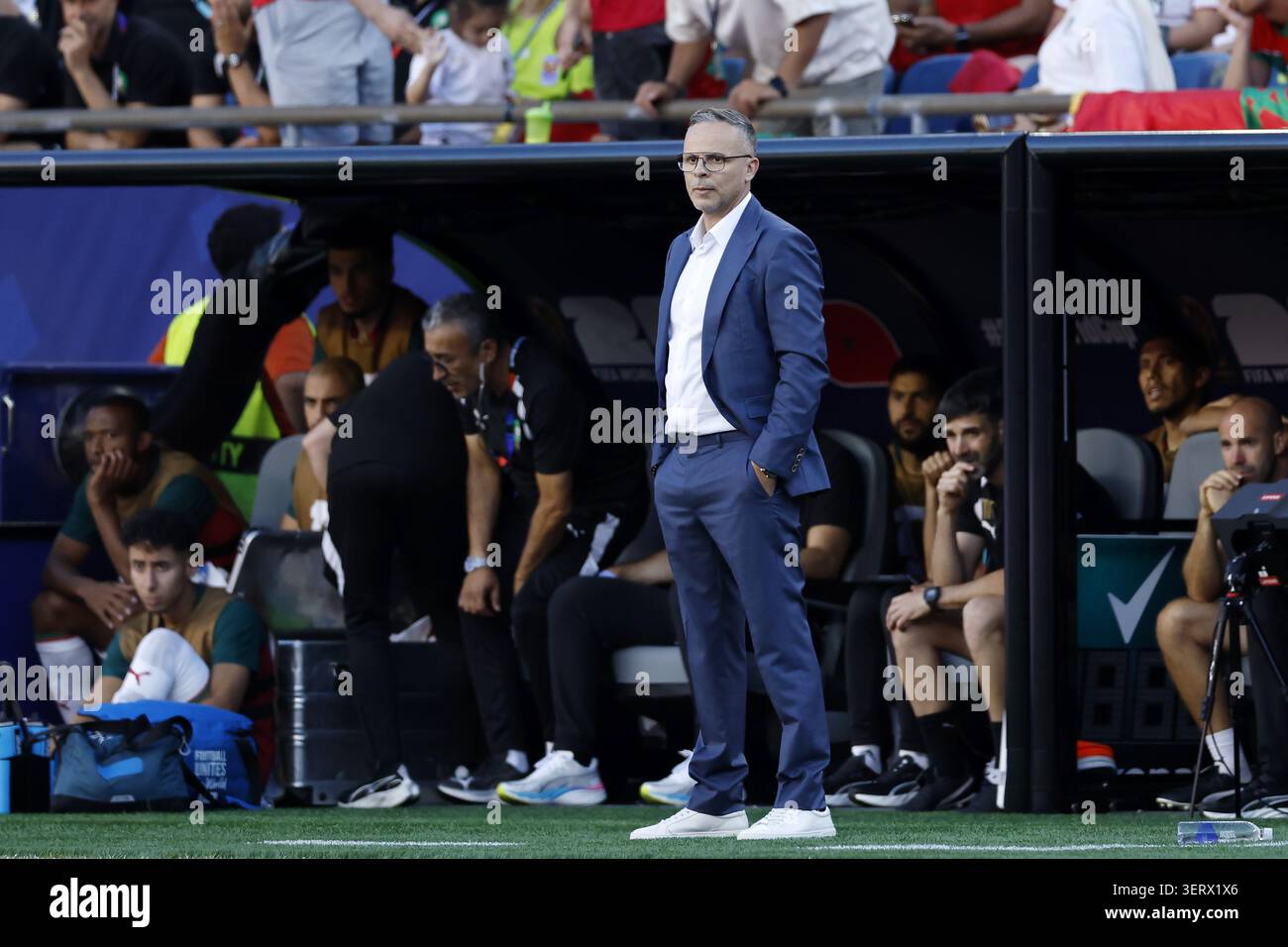 FOXBOROUGH - Morocco manager Mohamed Ouahbi during the FIFA 2026 World ...
