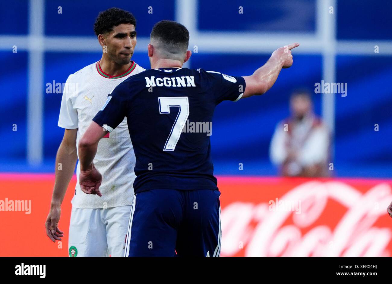 Scotland's John McGinn and Morocco's Achraf Hakimi during the FIFA ...