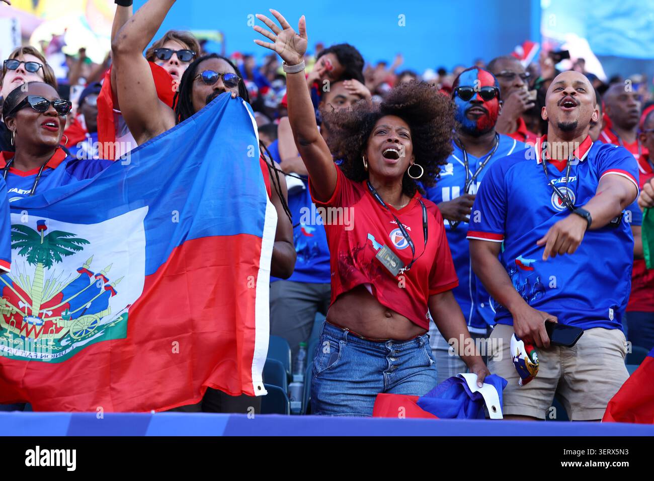 Philadelphia, USA, 19th June 2026. Haiti fans during the Brazil vs ...