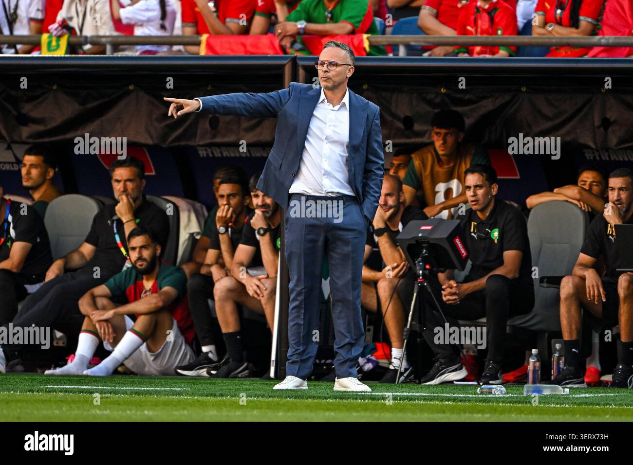 Morocco's head coach Mohamed OUAHBI during the FIFA World Cup 2026 ...